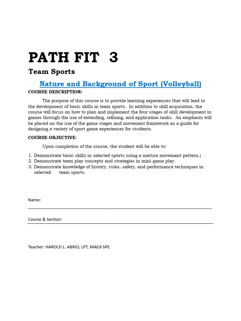 Volleyball Pdf Volleyball Sports