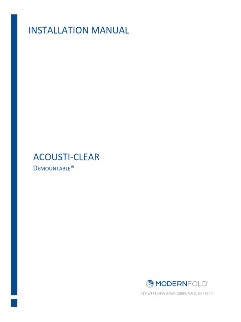 8203 - Acousti-Clear Demountable Installation Manual | Download Free ...