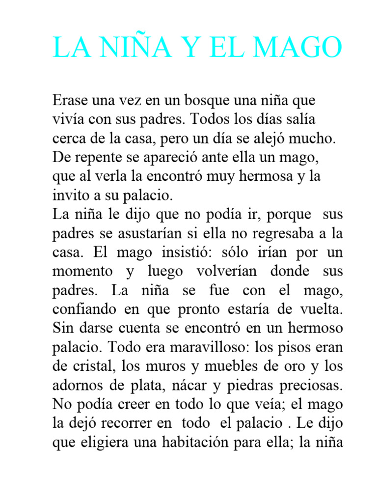 La Niña y El Mago | PDF