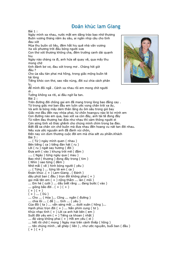 Bai Ban Cai Luong | PDF