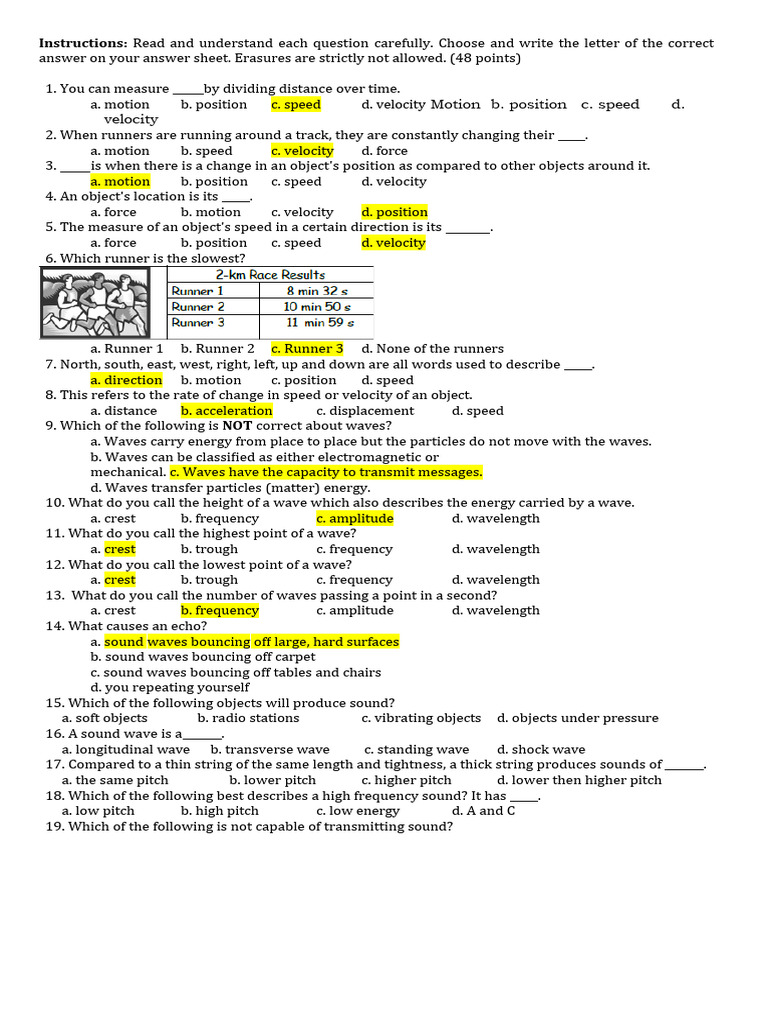 Grade 7 Science Exam: 3rd Quarter | PDF | Waves | Sound