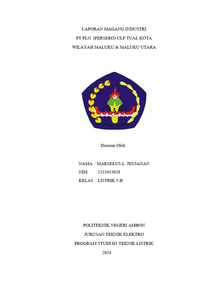 Laporan Magang di PT PLN ULP Tual | PDF | Teknologi & Rekayasa