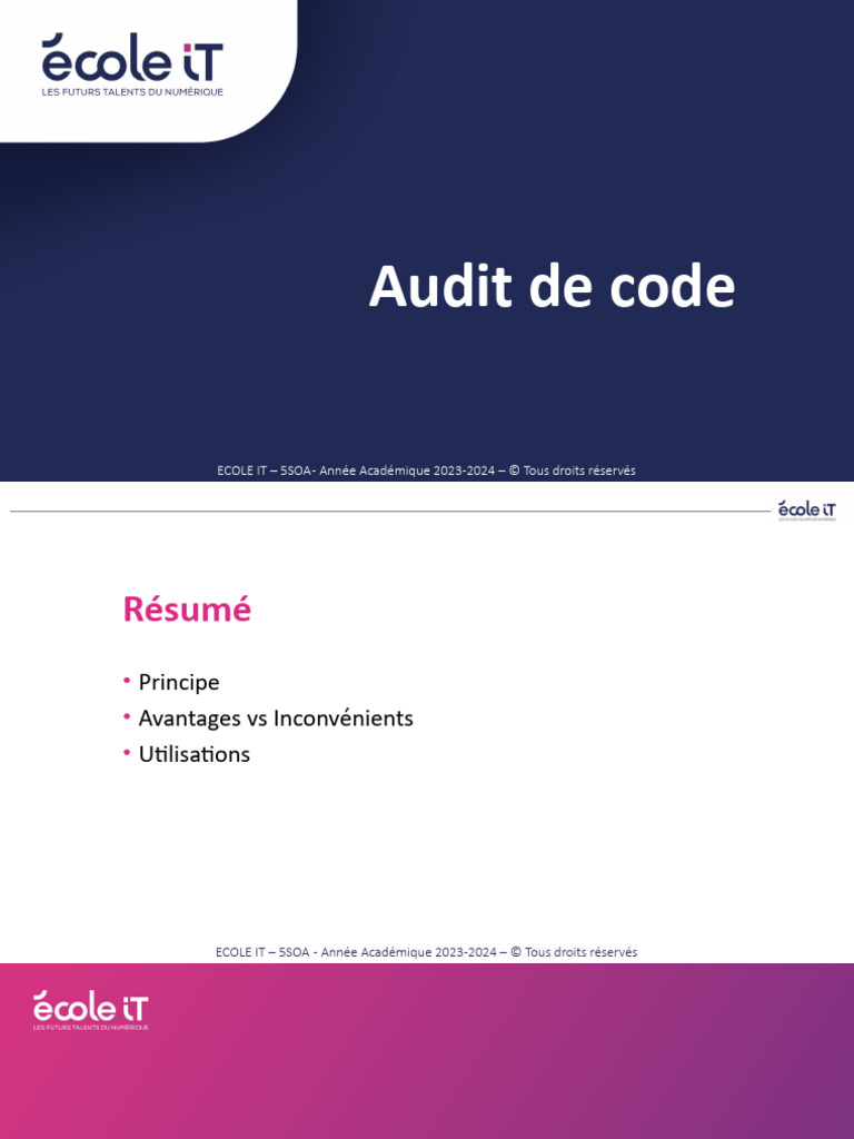 Audit de Code : Avantages et Utilisations | PDF | Vulnérabilité ...