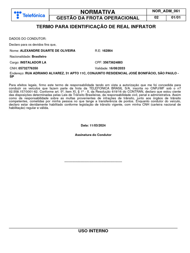 Termo de Desconto Multa 162864 20240311 153434 | PDF