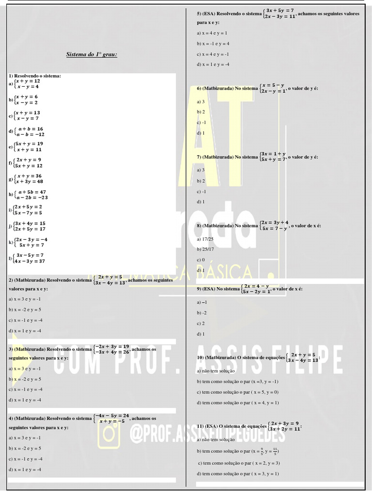 Sistema Do 1º Grau | PDF | Animais e seres humanos