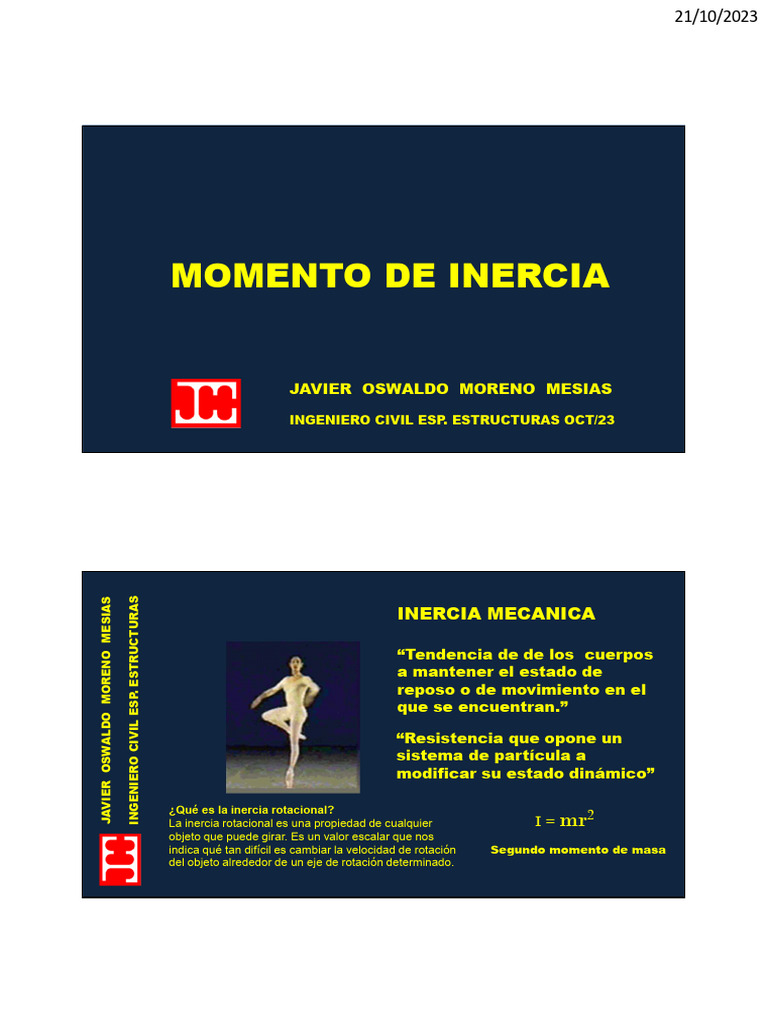 11 INERCIA v2023 | PDF | Mecánica | Espacio