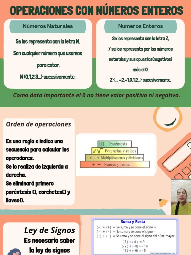 Operaciones con Números Enteros | PDF | División (Matemáticas ...