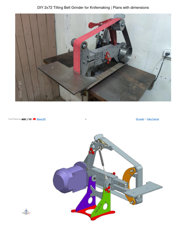 2x72 Belt Grinder Pdf Industrial Processes Cutting