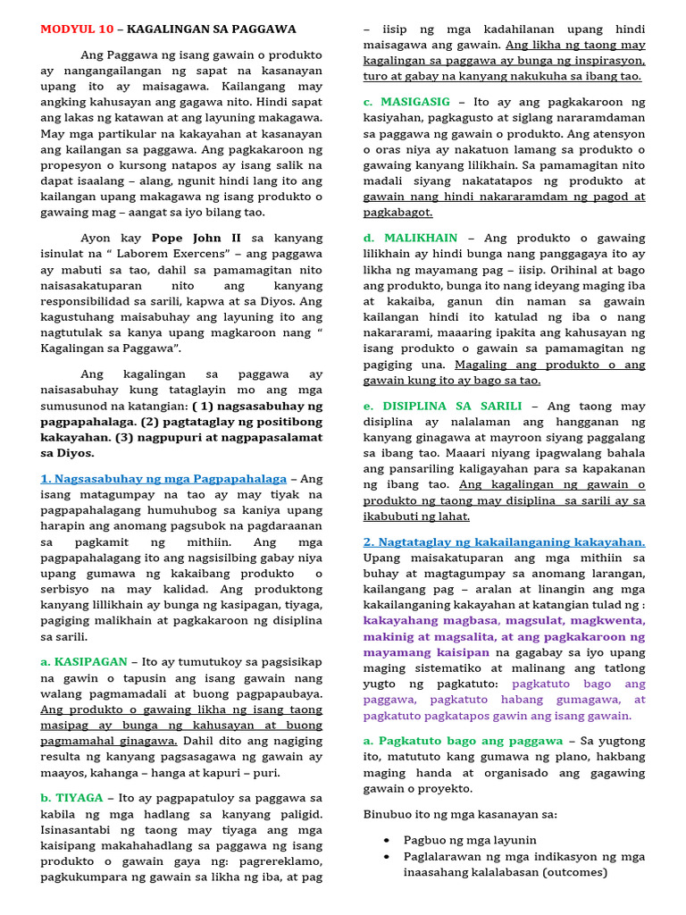 Modyul 10 11 G9 Q3 | PDF