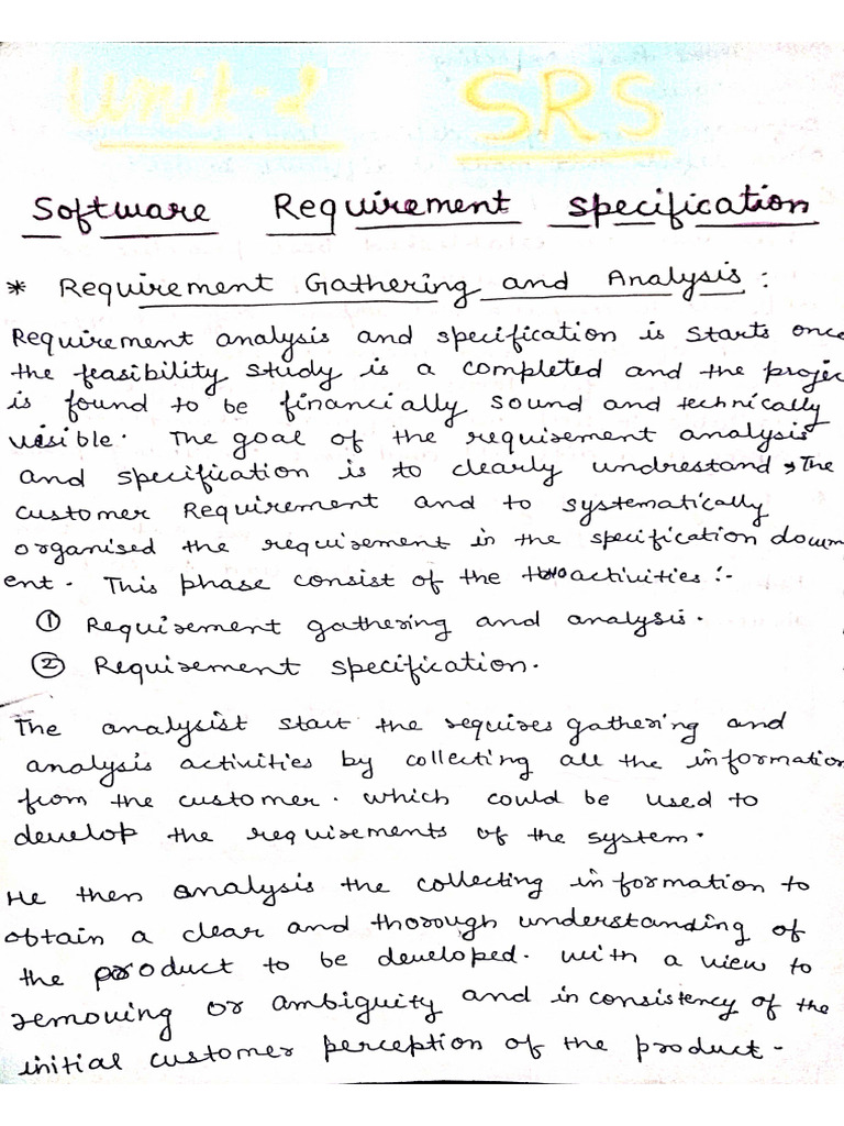 software engineering unit 2 | PDF
