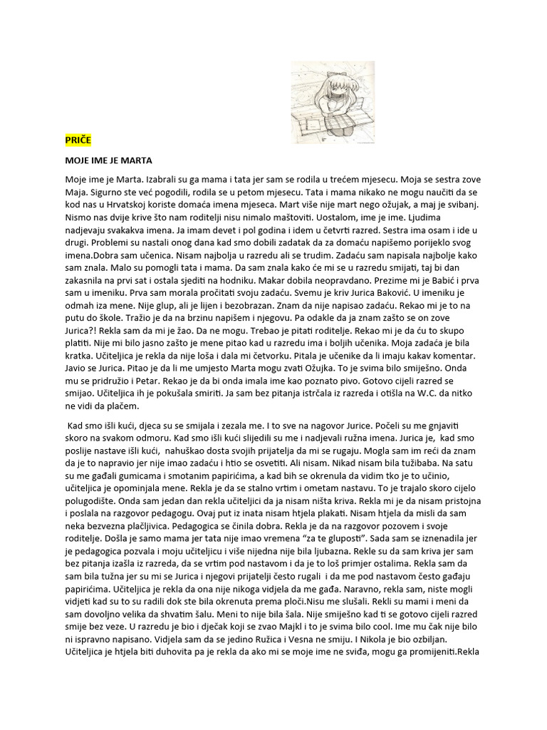 MOJE IME JE MARTA | PDF