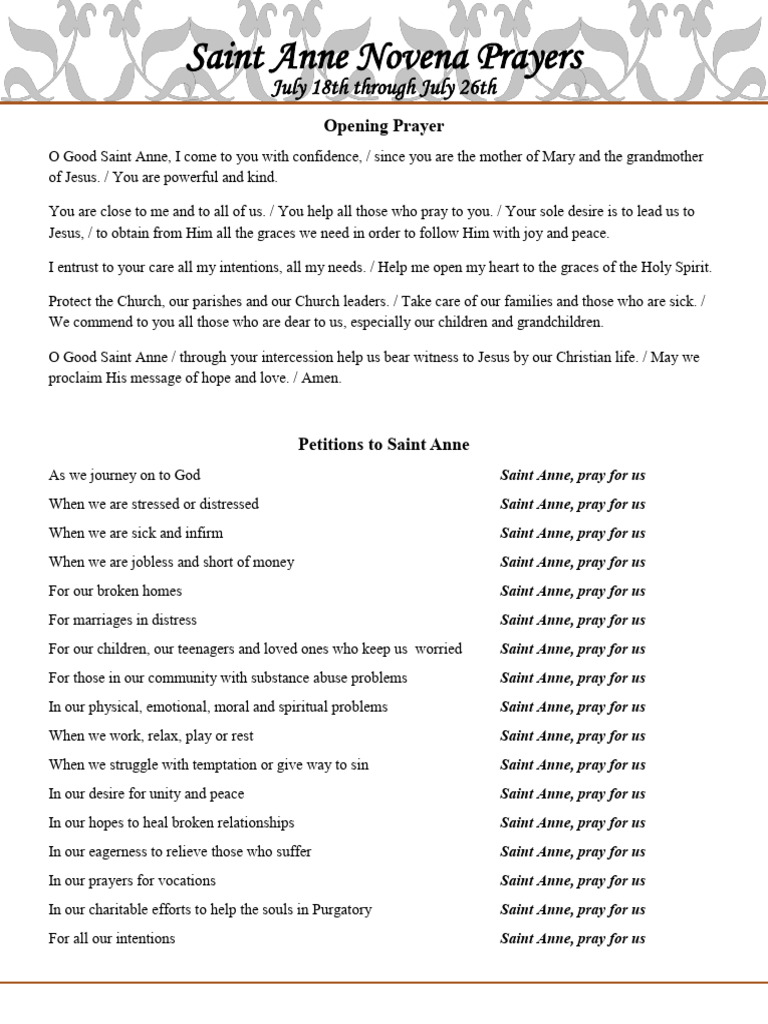 Printer Friendly Novena Prayers | PDF | Prayer | Jesus