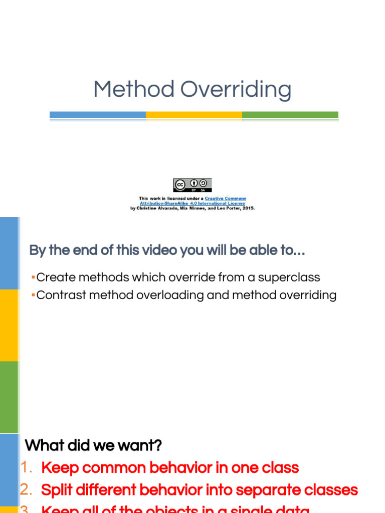 14 Core Method Overriding Core Method Overriding Pdf Method Computer Programming Class