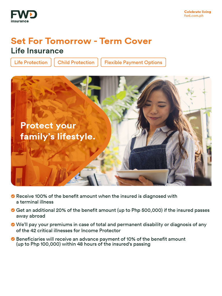 FWD Set For Tomorrow Short Term Cover & Income Protector V1.0 August 2023 | PDF | Insurance ...