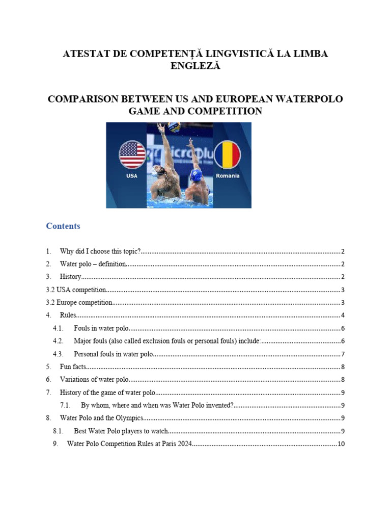 Atestat engleza | PDF | Athletic Sports | Sports Rules And Regulations
