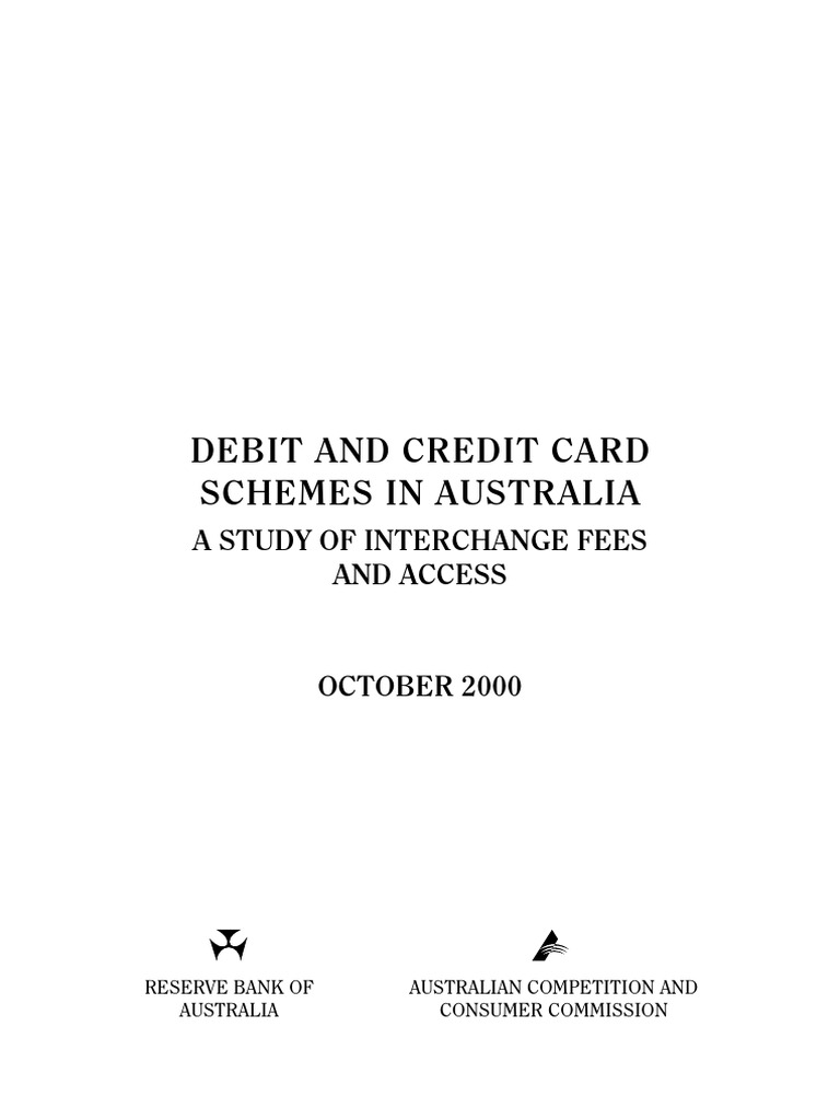 Debit and Credit Card Schemes in Australia | PDF | Credit Card | Debit Card