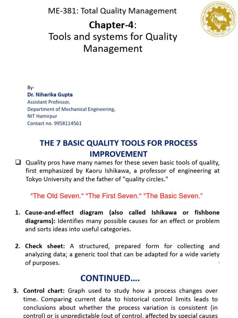 Chapter-4 TQM | PDF | Histogram | Scatter Plot