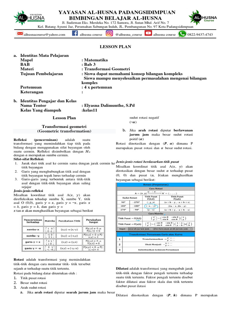 Lesson Plan Kelas 11 Maret | PDF | Metode & Bahan Ajar