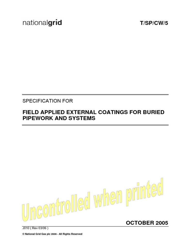 T/SP/CW/5: Specification For | PDF | Adhesive | Lamination