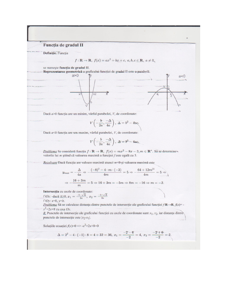 Functia de Gradul 2 | PDF