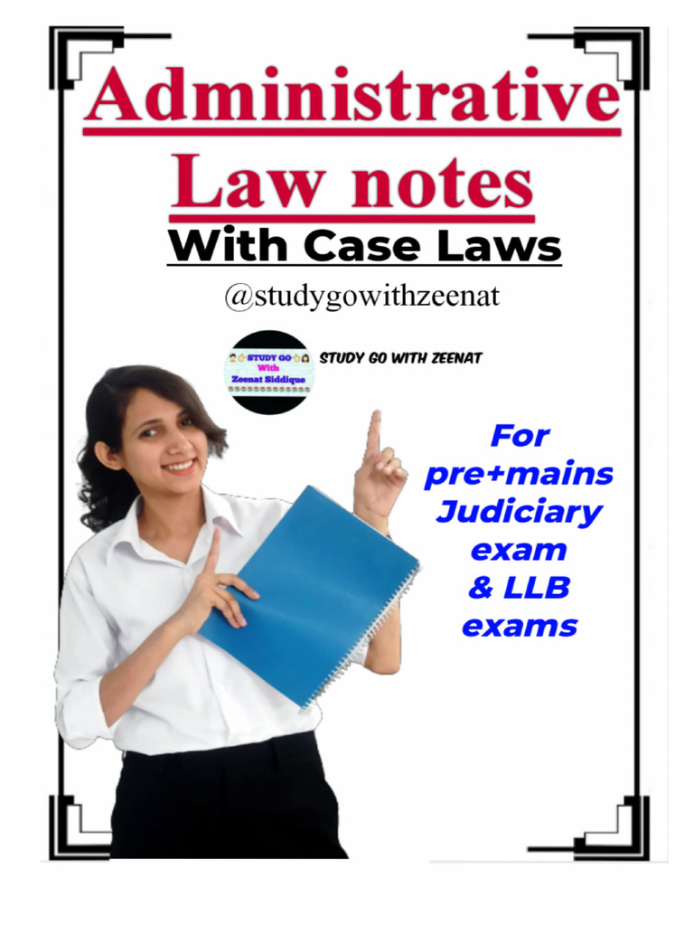 Administrative Law Notes by @studygowithzeenat | PDF