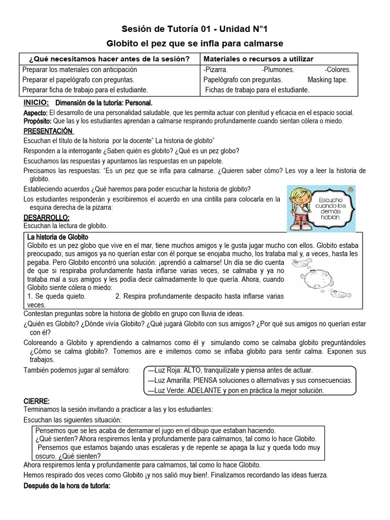 Técnicas de Calma con Globito | PDF