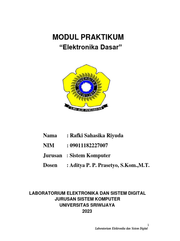 Prak Eldas 6 - Laporan Praktikum - Rafki Sahasika Riyuda - 09011182227007 | PDF