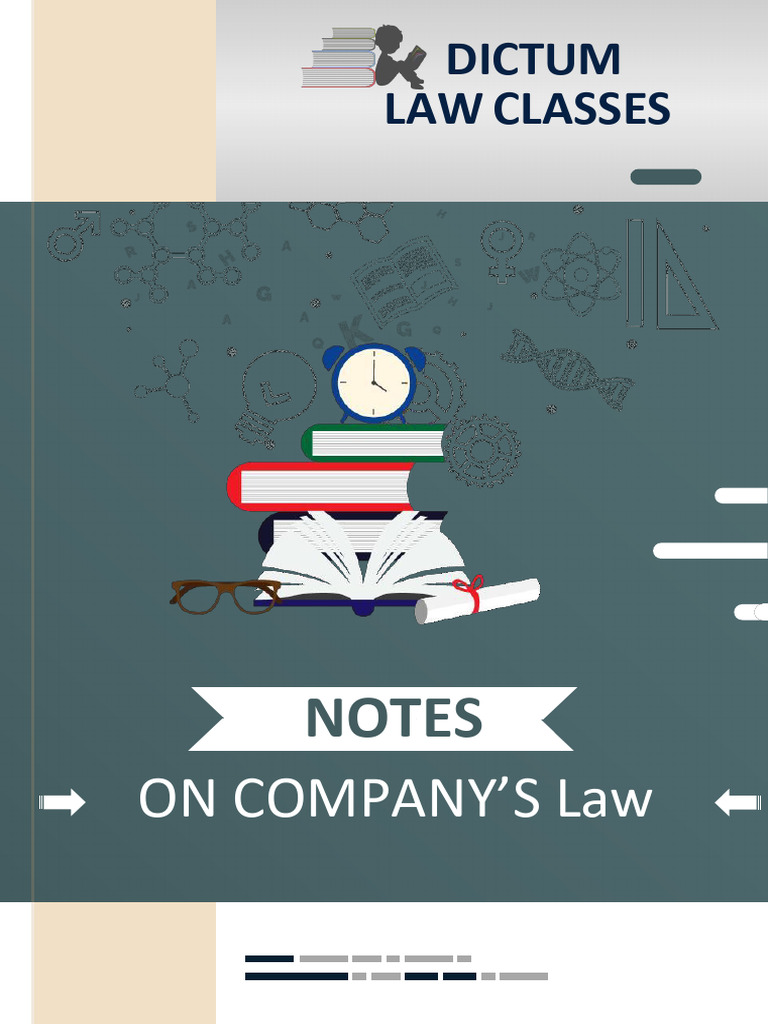 Company Law Notes | PDF | Legal Liability | Limited Liability