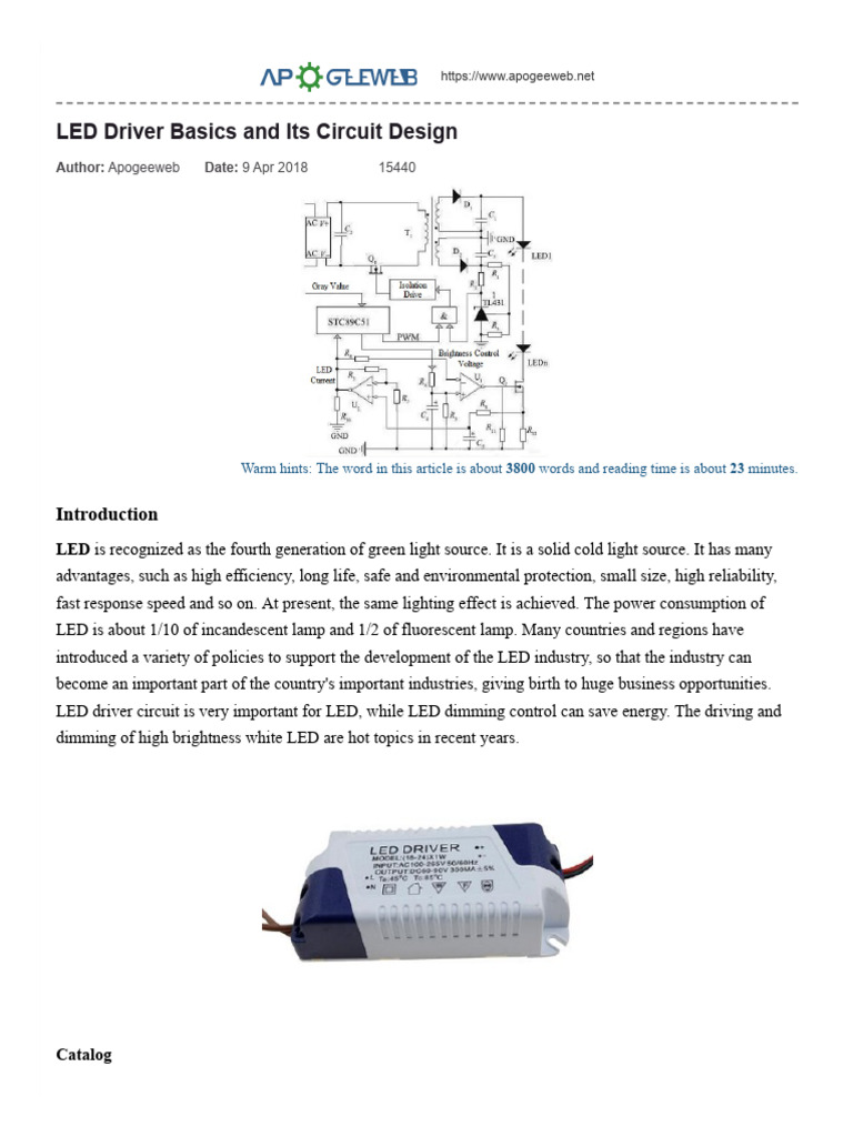 LED Driver Circuits Design - 0 | PDF | Power Supply | Electrical Network