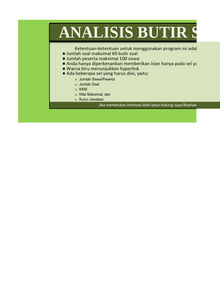Analisis Soa Pilihan Ganda Kelas 7 Ikhwan UTS | PDF