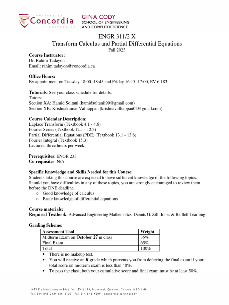 Course Outline ENGR 311 - 2023 | PDF | Knowledge | Engineering