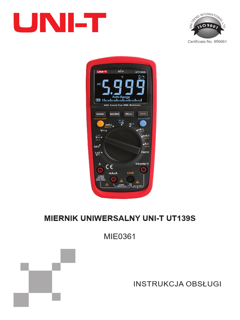 Miernik Uniwersalny Uni T UT139S PL | PDF