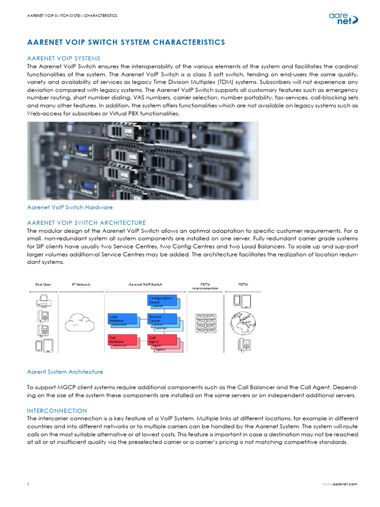 VoIP Switch Characteristics en 0818 | PDF | Voice Over Ip | Server (Computing)