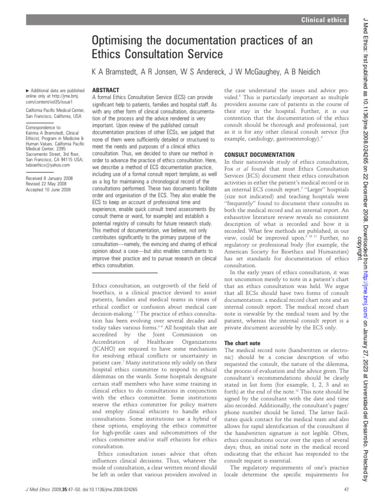 Optimising The Documentation Practices | PDF | Medical Record | Hospital