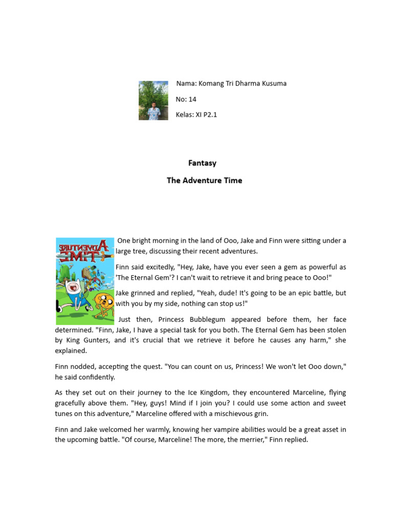 Adventure Time: Eternal Gem Quest | PDF | Television Series Created