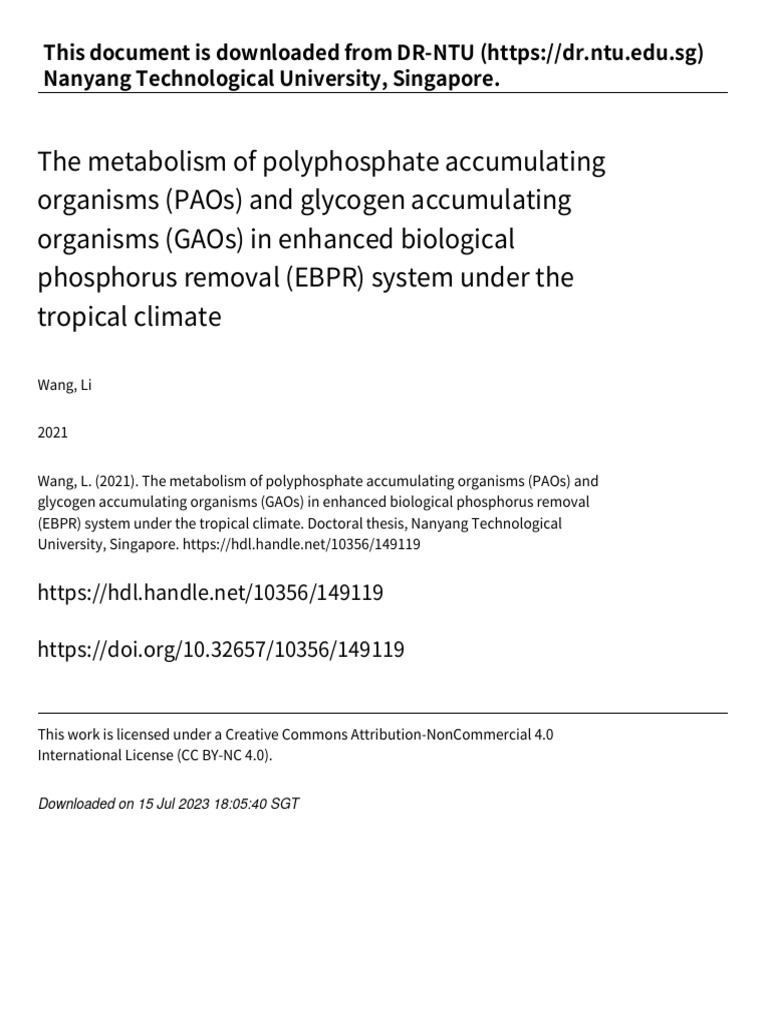 Thesis - Wang Li | PDF | Biology | Chemistry