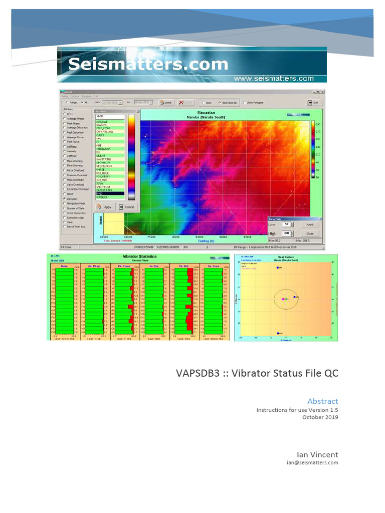 Vibraseis - VAPSDB3 User Manual | Download Free PDF | Computer File | Databases