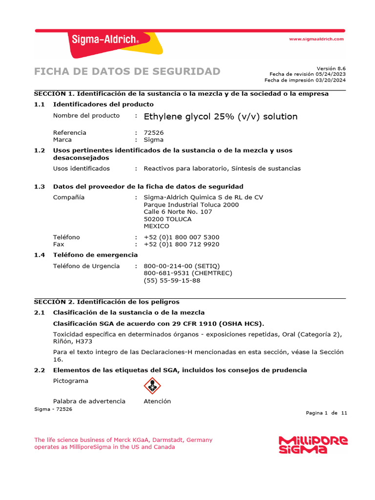 (ETHYLENGLYCOL | PDF | Toxicidad | Carcinógeno