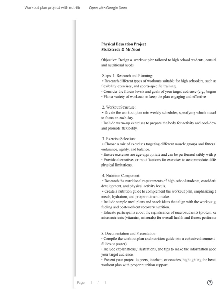 Gym Project | PDF | Nutrition | Diet & Nutrition