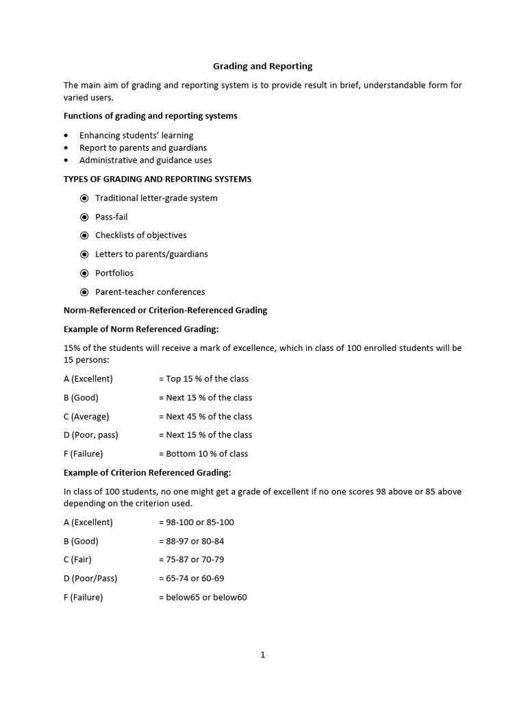 Grading and Reporting | PDF | Psychology | Behavioural Sciences