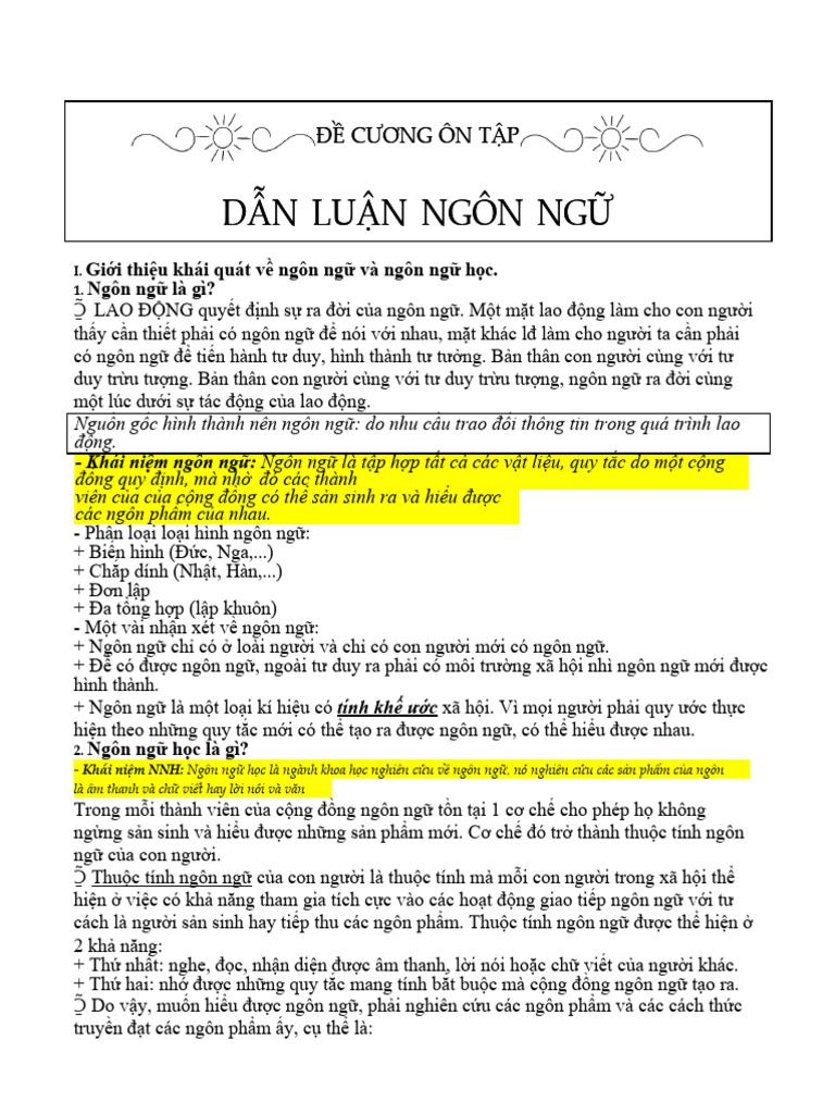 De Cuong Dan Luan Ngon Ngu | PDF