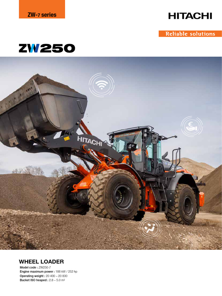 ZW250-7_BROCHURE_lowres (1) | PDF | Heavy Equipment | Loader (Equipment)