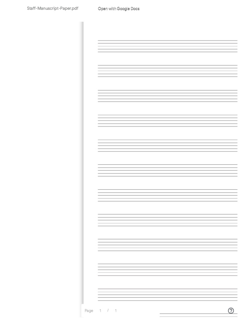 Staff Paper | PDF | Elements Of Music | Music Theory