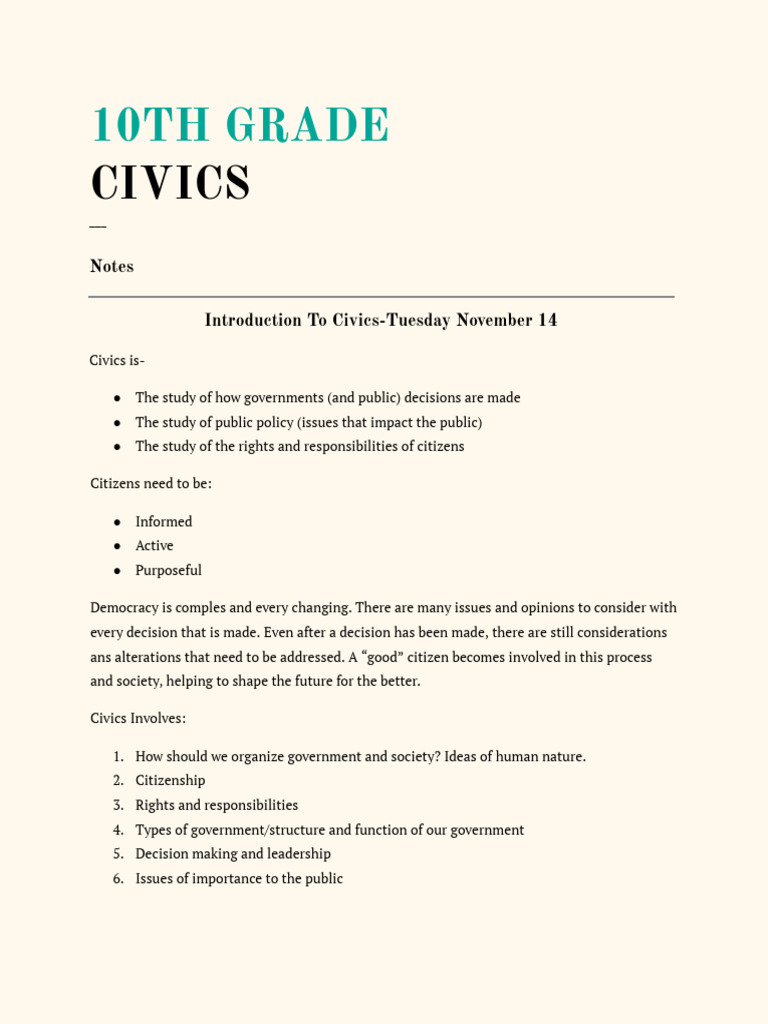Civics Notes Smith | PDF | Crimes | Crime & Violence