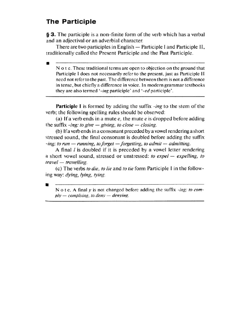 Participle | PDF