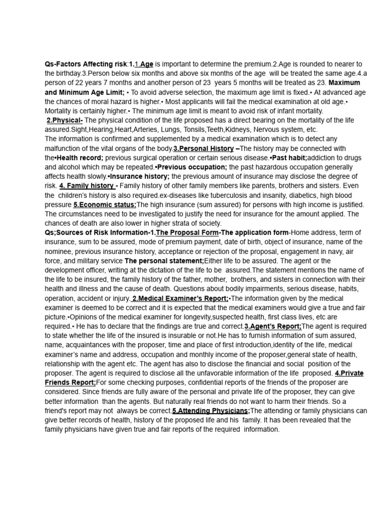 Insurance.docx (2) | PDF | Insurance | Risk