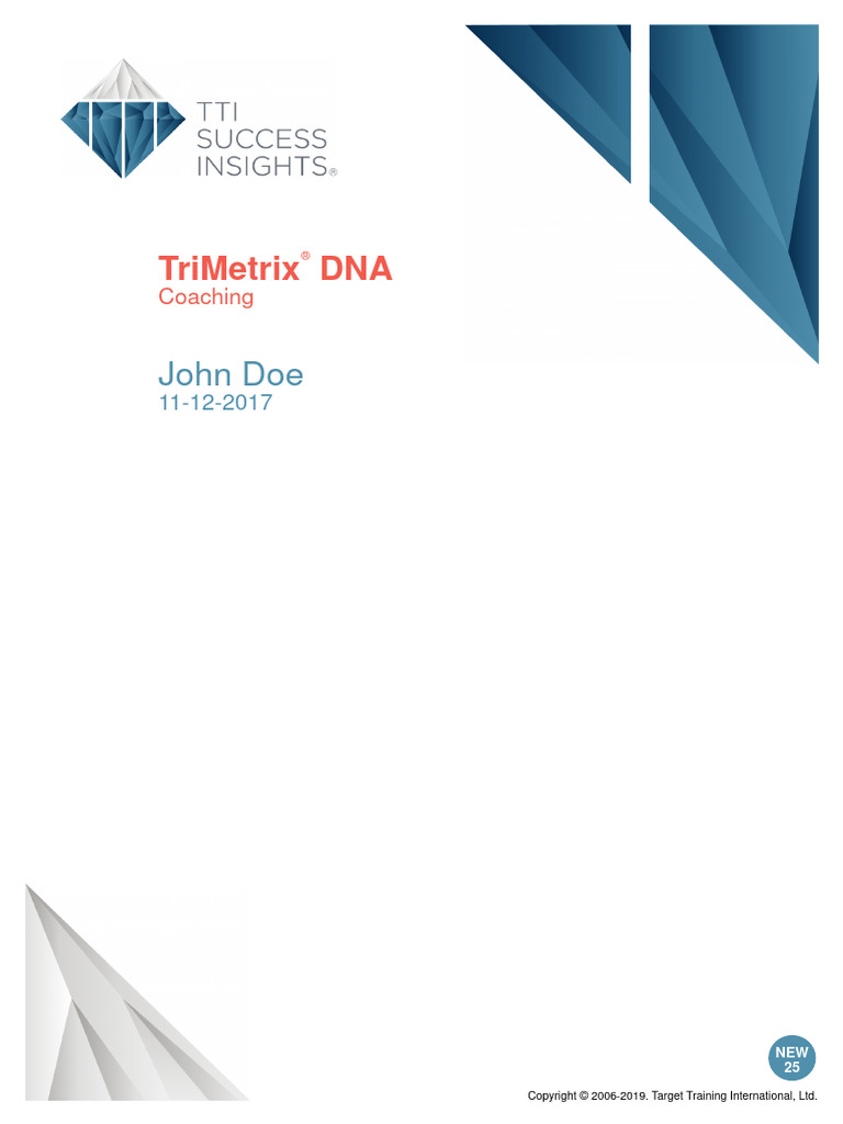 Trimetrix DNA - Coaching | PDF | Comportamento | Tempo