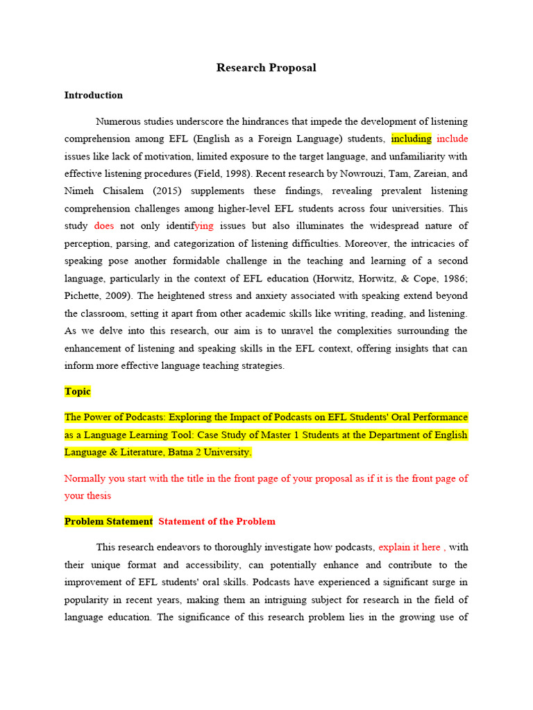 Research-Proposal (1) | PDF | English As A Second Or Foreign Language | Language Education