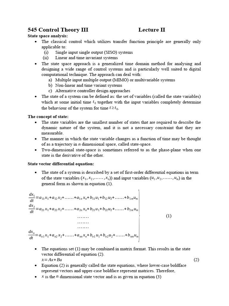 Control Theory - Digital Control System | PDF | Eigenvalues And Eigenvectors | Control Theory