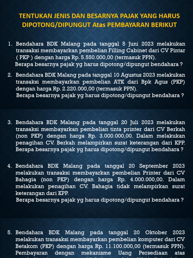 Latihan PPSPM 2024 | PDF | Pengelolaan Keuangan & Uang